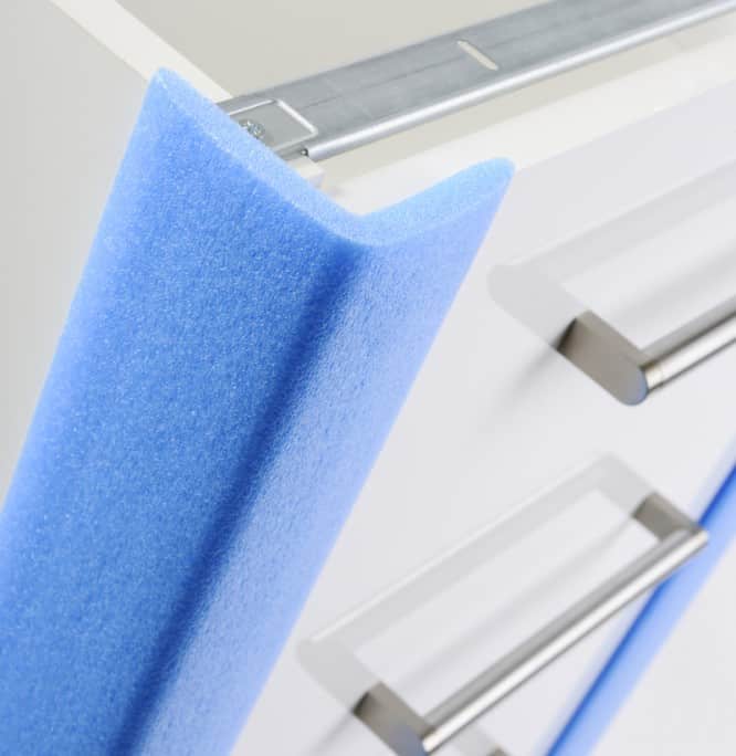 Foam L-Profile 50mm x 50mmm x 6mm 480M/Carton 2M Lengths - KB Packaging